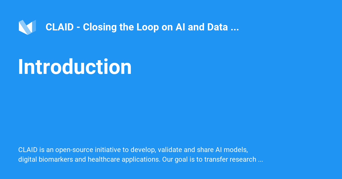 Introduction - CLAID - Closing the Loop on AI and Data Collection